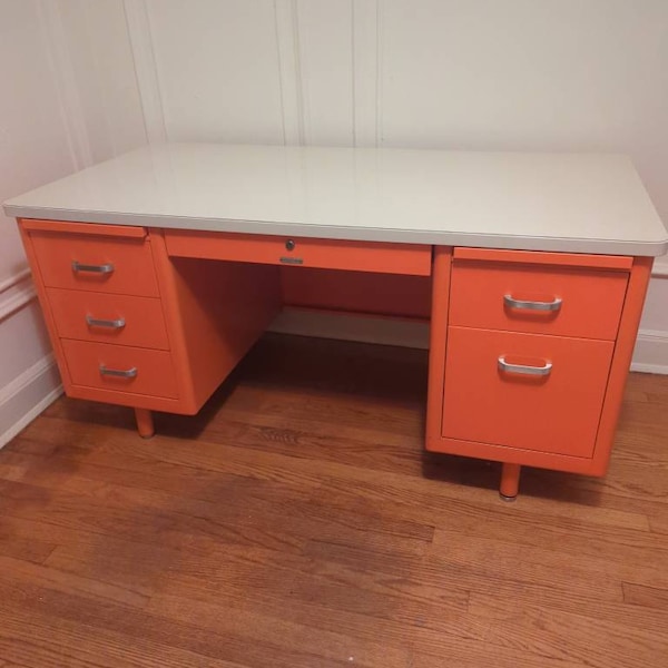 Vintage Steel Tanker Desk Restored in Any Color You Like - Please See ...