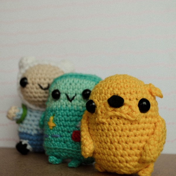 3-in-1 Adventure Time Crochet Pattern Bundle Finn Jake BMO Amigurumi ...