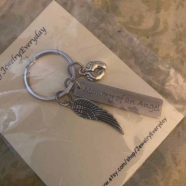 Baby Angel Keychain, Mommy's Keychain, Daddy's Keychain, Father's ...