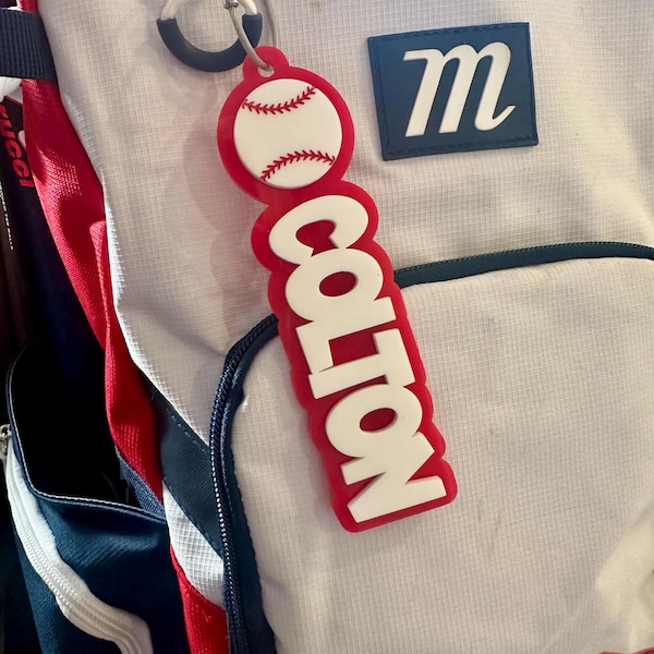 Custom Baseball Name Keychains | Baseball Keychains | Baseball ...