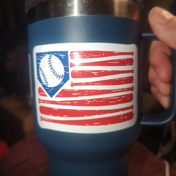 Baseball, Flag, Sticker, Stickers - Etsy