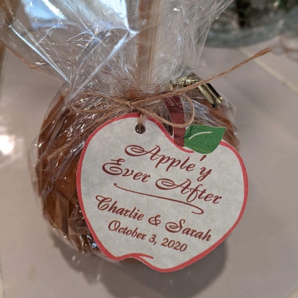 Apple Shaped Tag/wedding Favor Tags/apple Shaped Tag/apple Wedding ...