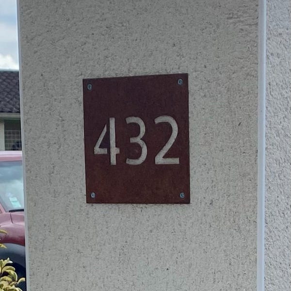 Corten Steel Custom House Number - Custom Number Plaque - Rusty Number ...