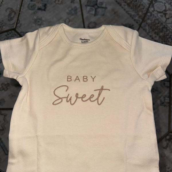 Embroidered Onesies® Brand, Personalized Baby Onesies® Custom Natural ...