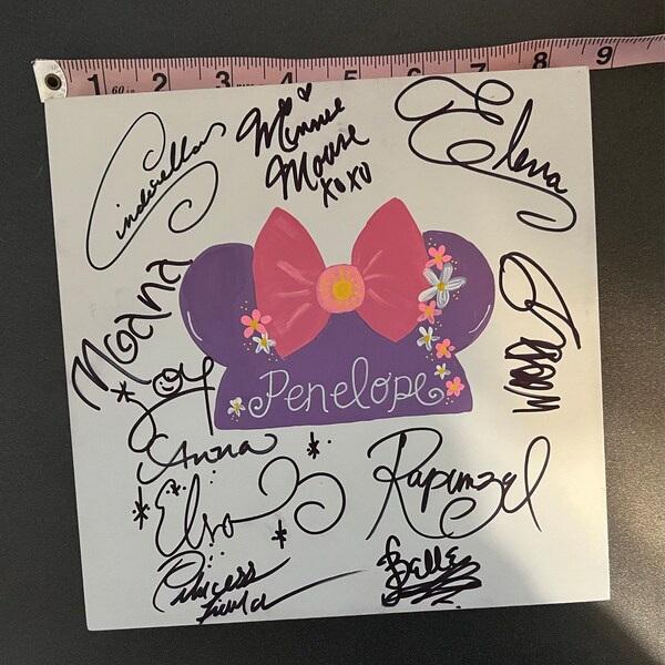 Autograph Board, Disney Character Autograph Board, Minnie Mouse Ears ...