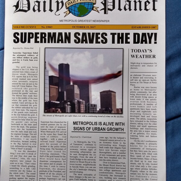 Supergirl CATCO Magazine Fan Art Front Page - Etsy