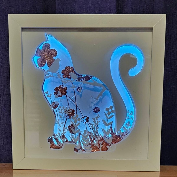 Cloud Sky Light Box, Shadow Box, 3D, Night Time, Cricut, Silhouette ...