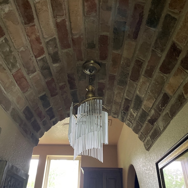 Crystal Chandelier Vintage Blue Turquoise Colored Art Deco Retro 80s ...