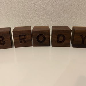 Custom Name Wooden Blocks handmade Personalized Blocks on Solid Wood ...