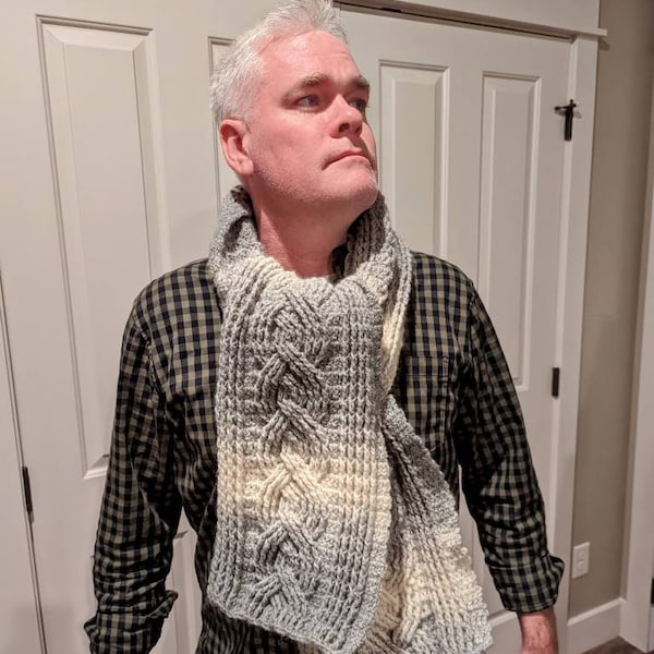 Eternal Cable Scarf Pdf Crochet Pattern ( Male Version ) - Etsy