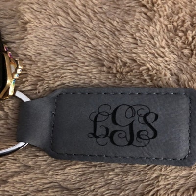 Personalized Vegan Leather Keychain, Vegan Key Chain, Key Fob ...