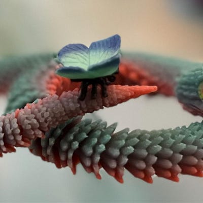 Articulated Bush Viper Toy Dragon Snake - Etsy