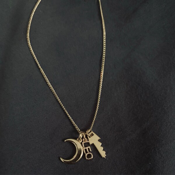 1pc 14k Gold Key Pendant Charm, Dainty Key Pendant Charm, Lock Pendant ...
