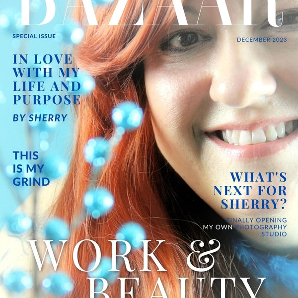 Fashion Magazine Cover Template Bundle, Women Birthday Magazine ...