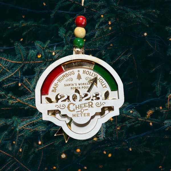 CHEER-O-METER Ornament SVG 2024 Laser Cut Files for Glowforge Laser ...