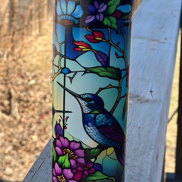 Hummingbird Stained Glass Sublimation Designs, Stained Glass Pattern ...