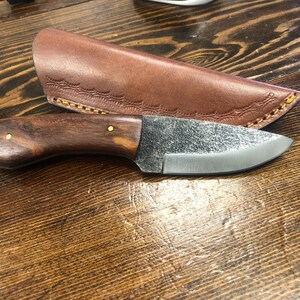 Hand Forge Bushcraft Knife With Sheath Rosewood Fixed Blade - Etsy