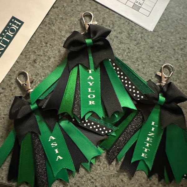 Mini Customized Ribbon Keychain - Etsy