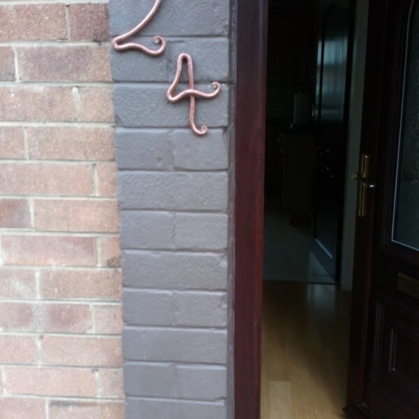 Door Numbers (hand Forged) - Etsy
