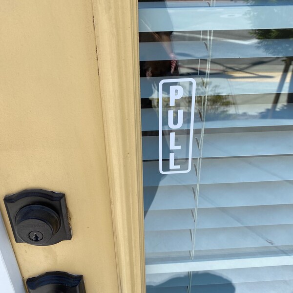 Pull Door Vinyl Decal - Glass Window Business Signage - Storefront Shop ...