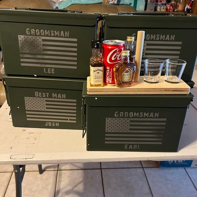 Ammo Box 50 Cal With Hidden Minibar Insert Tray Custom Engraved ...