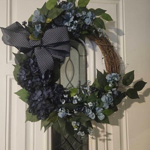 Rustic Sympathy Wreath, Memorial Door Hanger With Flowers, Bereavement ...