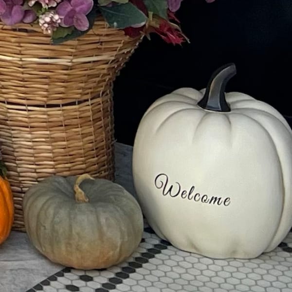 Personalized Open Text Light up Pumpkin - Customize With Any Message ...