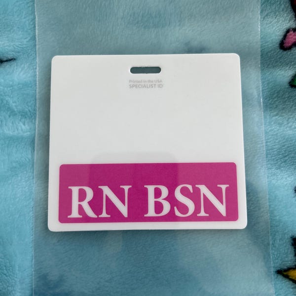 Pink RN BSN Badge Buddy - Free Shipping! - Cute Hot Pink Badge Buddy ...