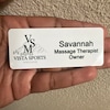 Metal Wearable Magnetic Name Tags for Business or Work - Brushed Gold ...