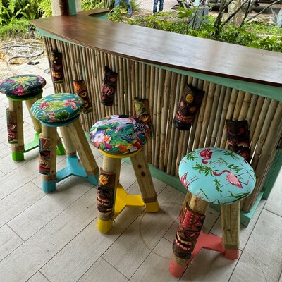 Novelty Tiki-totem Bar Stools - Etsy