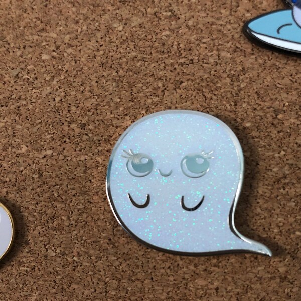 Glitter Ghost (individual) Hard Enamel Lapel Pin - Etsy Canada