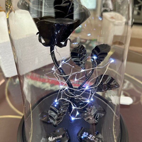 The Enchanted Aluma Rose - Beauty and the Beast Replica With Engravings ...