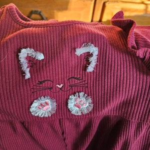 Fringe Fluffy Paws Kitten Cat Fringed Fur Machine Embroidery Designs ...