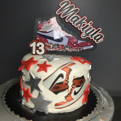 Jordan Inspired Cake Topper, Sneaker Head, Airmax Cake Topper - Etsy