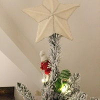 Small White Star Topper, Hand Felted Holiday Tree Accessory, Handmade ...