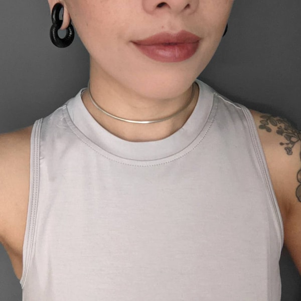 Solid Sterling Silver Neck Cuff, Sterling Silver Neck Collar, Eternity ...