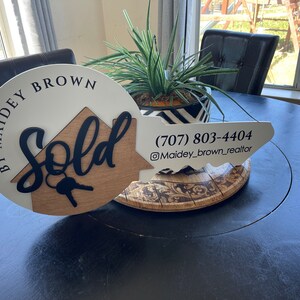 Sold by Key Sign, Realtor Closing Custom, Sold Real Estate Agent Key ...