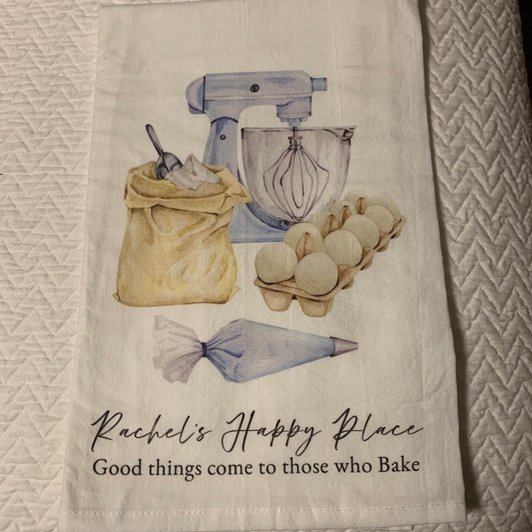 Personalized Baking Tea Towel, Personalized Gift for a Baker ...