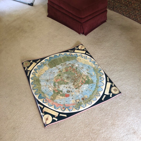 Ancient Flat Earth Map Poster - Urbano Monte 1587, Antique Map, Old Map ...