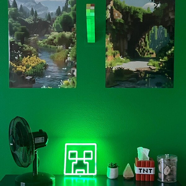 Set of 6 Minecraft Landscape Poster: Mine Game Pixel Craft, Digital ...
