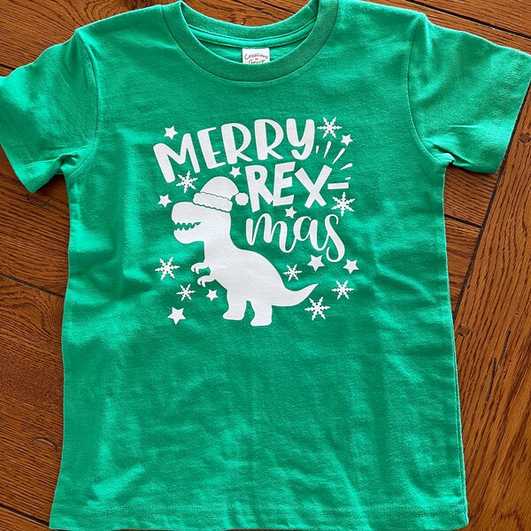 Merry Rexmas, Merry Rex-mas Svg, Funny Kids Dinosaur Christmas Shirt ...