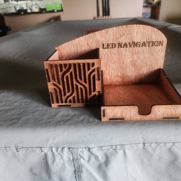 Laser Cut Business Card Holder With Pen & Pencil Stand 3mm-4mm - Etsy