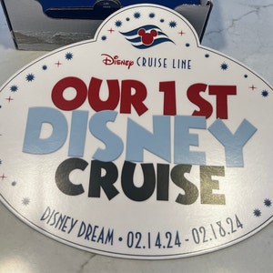 Our 1st Disney Cruise Ship Name Tag Family Magnet Personalized Disney ...
