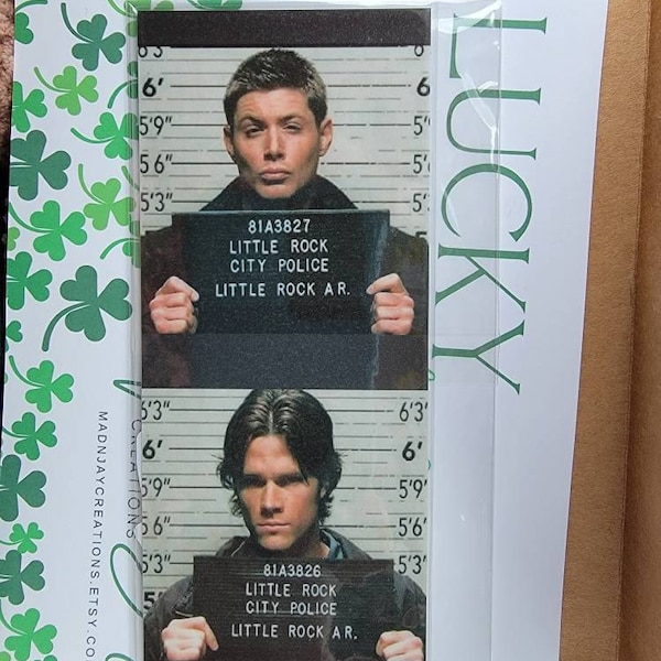 Sam and Dean Mugshot Bookmark - Etsy
