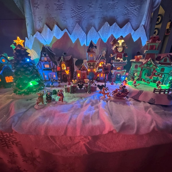 Double-layer Mountain Backdrop Set (houses NOT Included) for Dept 56 ...