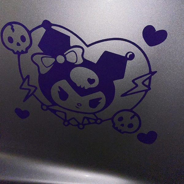 Cute Cartoon Kuromi Decal for Cars , Trucks, Laptops, Trucks, Laptops ...