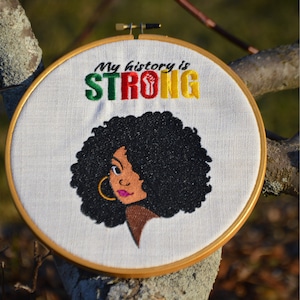 Black Woman Embroidery Design for Machine Embroidery - Pes Dst Exp Hus ...