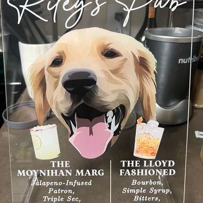 Dog Signature Drink Sign Dog Bar Acrylic Sign Open Bar - Etsy