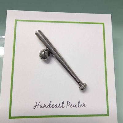 Baseball and Bat Lapel Pin CC162 Baseball Bball T-ball - Etsy