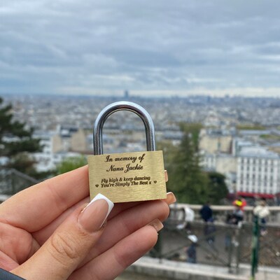 Personalised Padlock Wedding Annivesary Gift Present Love Lock ...